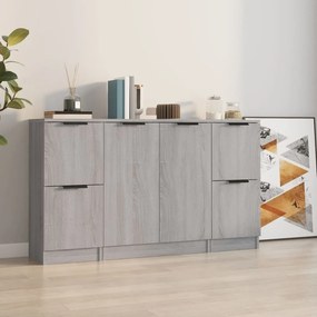 Příborníky 3 ks šedé sonoma kompozitní dřevo 3115850