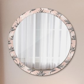 Kulaté dekorativní zrcadlo Ptačí ráj fi 100 cm