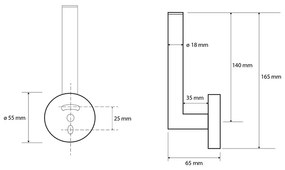 SAPHO XR701 X-Round držák toaletního papíru rezervní, stříbrná