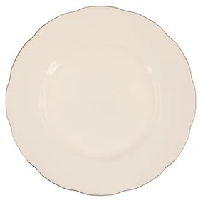 Jídelní sada 54 ks bílá/měděná/kostní porcelán
