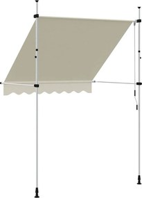 Ručně zatahovací markýza 200 cm krémová 143694