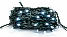 Hobby Line LED světelný řetěz, venkovní, 4 m, ledově bílá, 32 diod, tmavě zelený kabel, IP44, prodlužovací