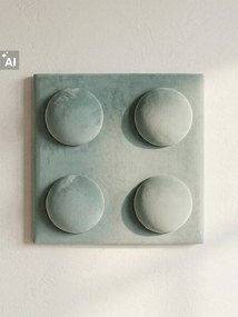 Sinsay - Sametový čalouněný panel ve tvaru kostky - zelená