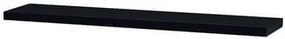 Autronic Nástěnná polička Nástěnná polička 120 cm, barva černá - vysoký lesk. Baleno v ochranné fólii. (P-002 BK)