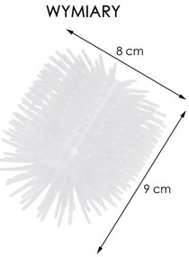 Erga Zamínná końcówka główka szczotka wc silikon biała - Yoka