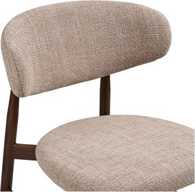 Béžová/tmavě hnědá čalouněná barová židle (výška sedáku 65 cm) Levanto – House Nordic
