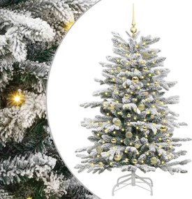 Umělý Skládací Vánoční Strom Bílá 150 cm PE a PVC 3395635