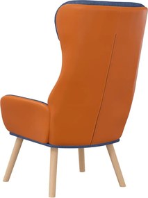 Relaxační křeslo modré textil a PVC 341305