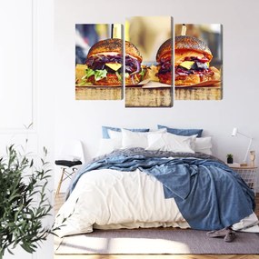 Vícedílný obraz Veganské Hamburgery Nedostatek Nedostatek Plátno Canvas 180x120