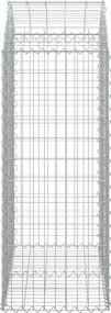 Klenutý gabionový koš 100 x 50 x 120/140 cm pozinkované železo 153436