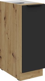 ARIA ac | dolní skříňka 30 D CARGO s výsuvnou drátěnou policí | 30 cm | artisan/černá