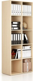 Regál FRAME, vysoký, 2 sloupce, 2162 x 872 x 450 mm, bříza