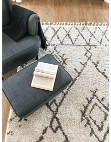 koberec BERBER FEZ GO535, krémovo hnědý střapce, Shaggy velikost 80x300 cm | krásné koberce cz