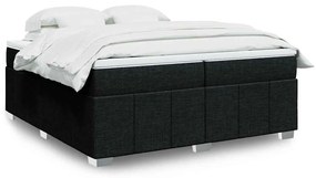 Box spring postel s matrací černá 200x200 cm textil 3285500