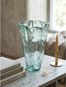 Modrá váza z recyklovaného skla (výška 30 cm) Pandora – Ego Dekor