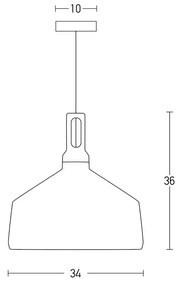 Zambelis 1511-W závěsné svítidlo bílé, 1xE27, ø34cm