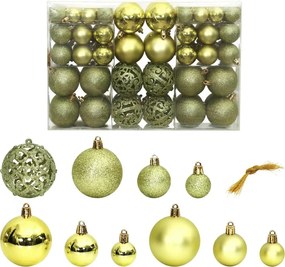 vidaXL Sada vánočních baněk 100 kusů [356102] Barva: hnědá/bronzová/zlatá