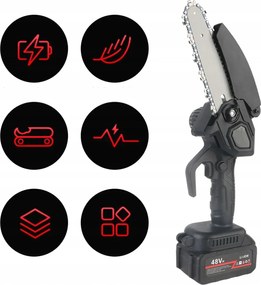 Akumulátorová ruční mini pilka 8″ MDHL M677 + 21V baterie + praktický kufřík + příslušenství