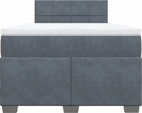 Box spring postel s matrací tmavě šedý 120x190 cm samet 3286259