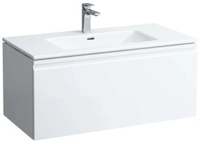 Laufen Pro S - Skříňka s umyvadlem, 100x50x46 cm, 1 zásuvka, lesklá bílá H8609654751041