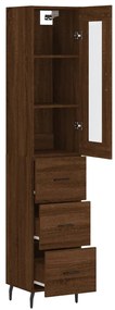 Skříň highboard hnědý dub 34,5 x 34 x 180 cm kompozitní dřevo,  3199256