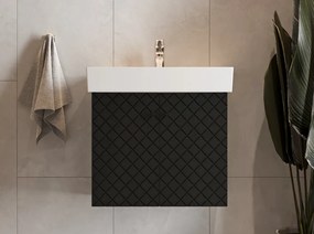 Kingsbath / Lavedo Tessera Black 60 koupelnová skříňka s umyvadlem