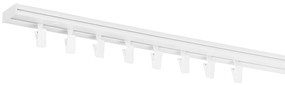 Dekodum Stropní kolejnice z PVC jednořadá bílá Délka: 130 cm, Typ přichycení: žabky