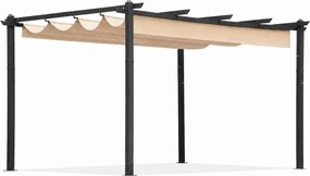 Zahradní pergola s posuvným střešním systémem Zenia 3x4 m béžová