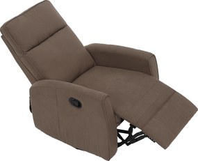 Relaxační otočné křeslo, šedohnědá Taupe, MEKENZI