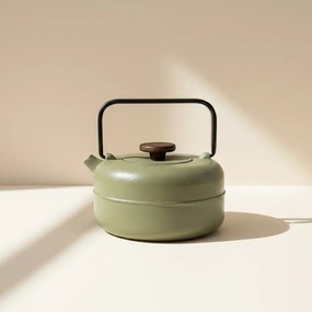 Litinová konvice Henan, 0,75 l – khaki, moderní design, s nerezovým sítkem