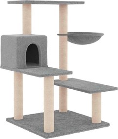 Škrabadlo pro kočky se sisalovými sloupky světle šedé 82,5 cm 172386