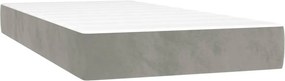 Box spring postel s matrací světle šedá 120x190 cm samet 3269843