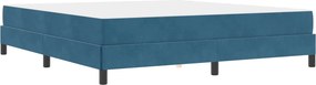Postel s boxspringem s matrací Tmavě modrá 180 x 200 cm textil 3398711