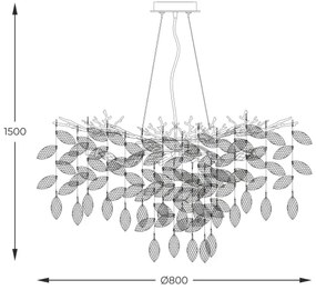 Zuma Line MD4115-1-ECN - Lustr na lanku CINDY 10xG9/3,5W/230V chrom
