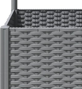 Zahradní truhlík s treláží světle šedý 80 x 40 x 136 cm PP 153272