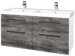 Dřevojas Koupelnová skříň Q MAX SZZ4 120 Varianta: N01 Bílá lesk / Úchytka T01 / L03 Antracit vysoký lesk