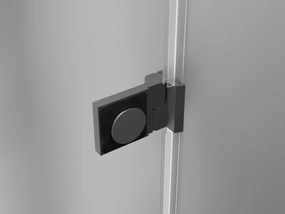 Mexen Lunar-B, výklopný sprchový kout levý 95 x 80 cm, 8mm čiré sklo, grafitový profil, 832-095-080-95-00-L