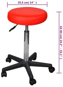 Kancelářské stoličky 2 ks červené 35,5 x 84 cm umělá kůže,  277177