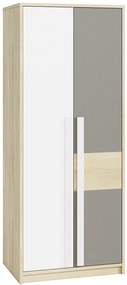 Casarredo - Komfort nábytek Šatní skříň REPENS 02, 2D, buk fjord/bílá/šedá
