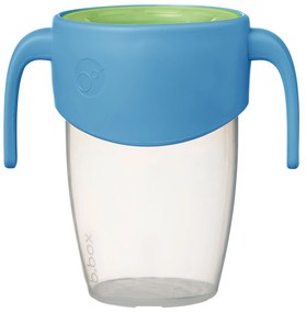360° netekoucí učící hrneček 250 ml - modrá/zelená