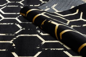 Dywany Łuszczów Kusový koberec Gloss BB407C C72 86 black/gold Rozměry koberců: 180x270