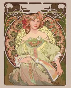 zuty zuty - malování podle čísel - sen (alfons mucha), 80x100 cm, plátno