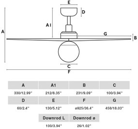 FARO 34281-11L - Stropní ventilátor KLIM S 1xE27/15W/230V borovice/bílá + DO
