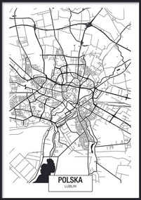 DecoKing - Nástěnný plakát - Map - Lublin