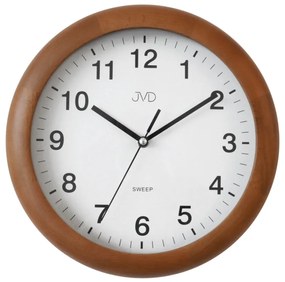 JVD Dřevěné netikající tiché nástěnné hodiny JVD NS19020/41