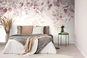 Samolepící tapeta jemný dotek přírody v růžovém - 150x100 cm