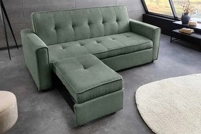 Designová rozkládací sedačka Zaragoza 180 cm zelený manšestr