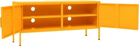 TV skříňka hořčicově žlutá 105 x 35 x 50 cm ocel 336227
