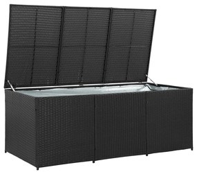 vidaXL Marketos Zahradní úložný box polyratan 180 x 90 x 70 cm černý