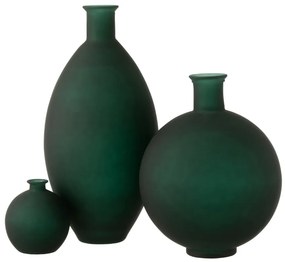 Zelená skleněná váza J-line Gara 34 cm